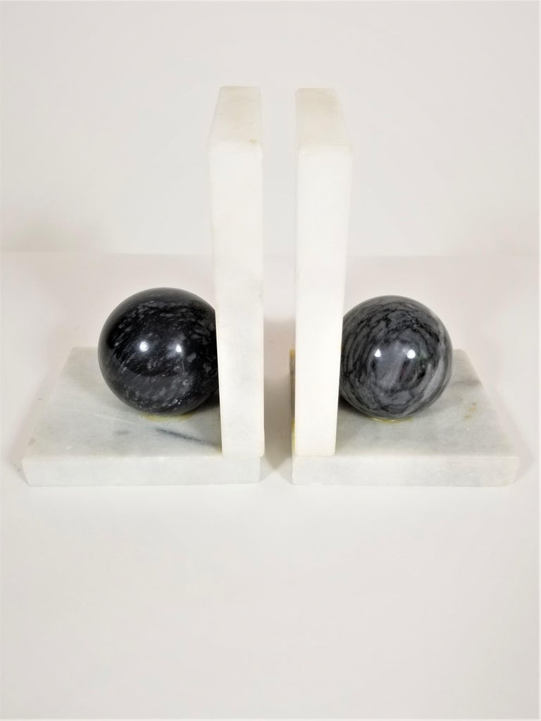 Marble Bookends Geometric Mid Century at 1stDibs