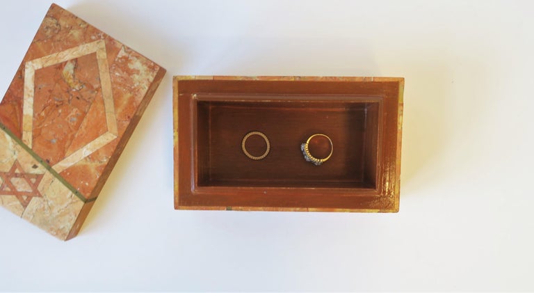 Marble Box with Jewish Star of David Design For Sale at 1stDibs