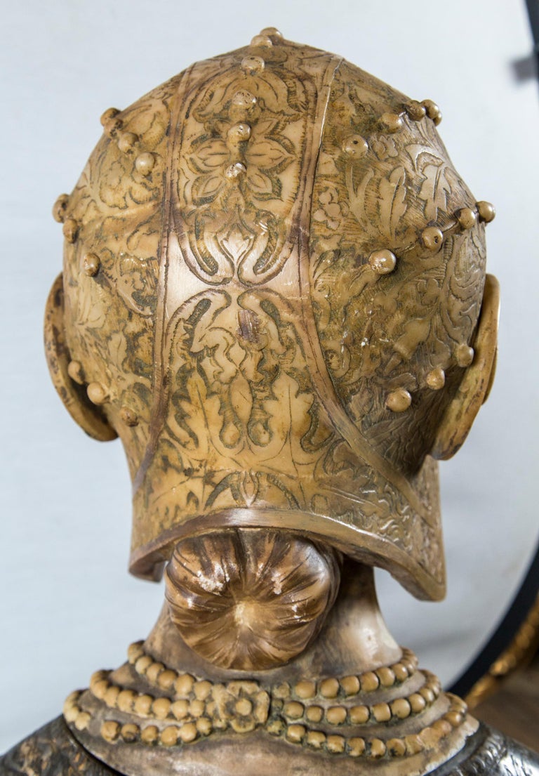 Marble Bust of a Woman in Elizabeth Dress For Sale at 1stDibs