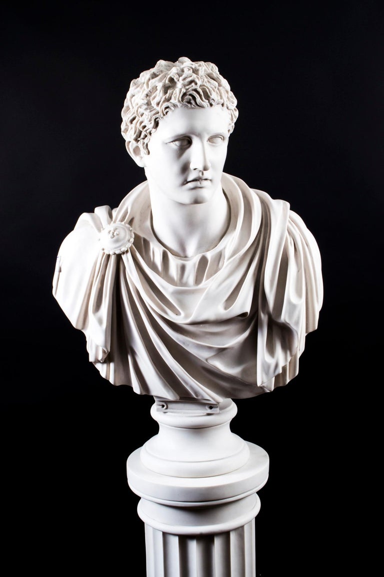 Marble Bust on Pedestal Roman Emperor Marc Anthony at 1stDibs | marc ...