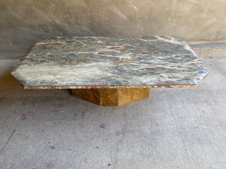 Marble Cocktail Table, Italy, 1980's at 1stDibs