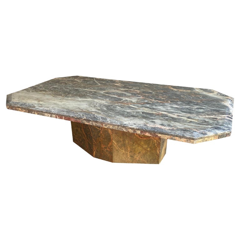 Marble Cocktail Table, Italy, 1980's at 1stDibs