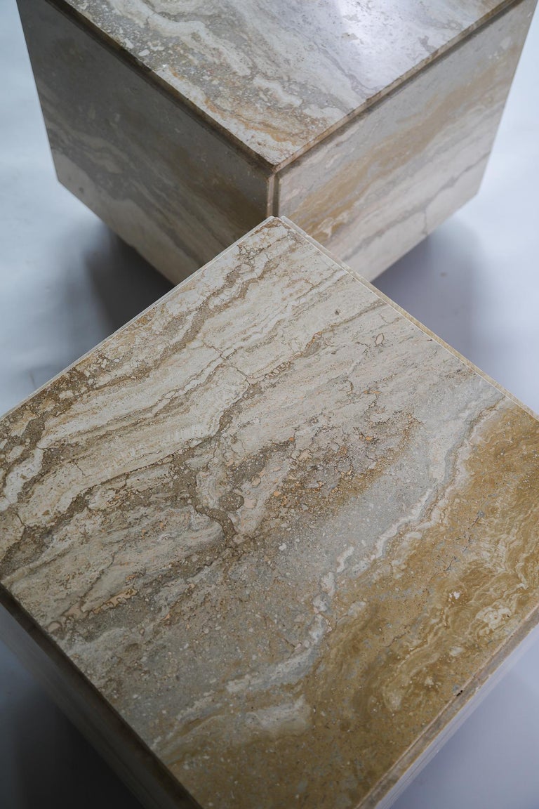 Marble Cube Side Table at 1stDibs