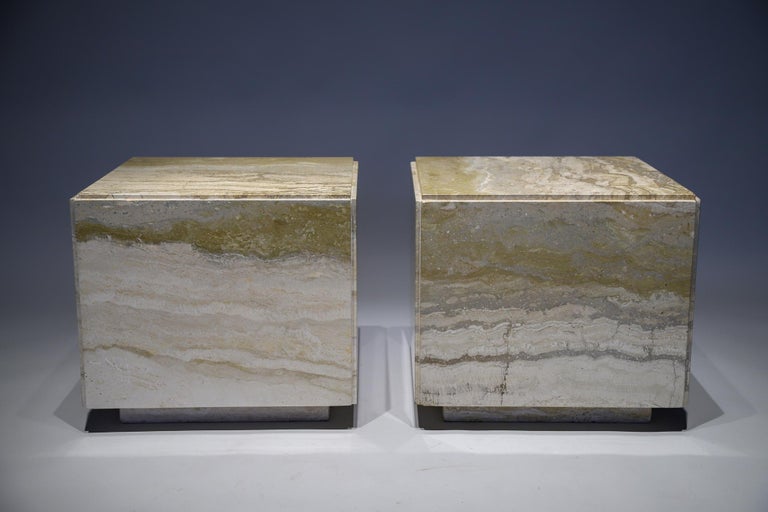Marble Cube Side Table at 1stDibs
