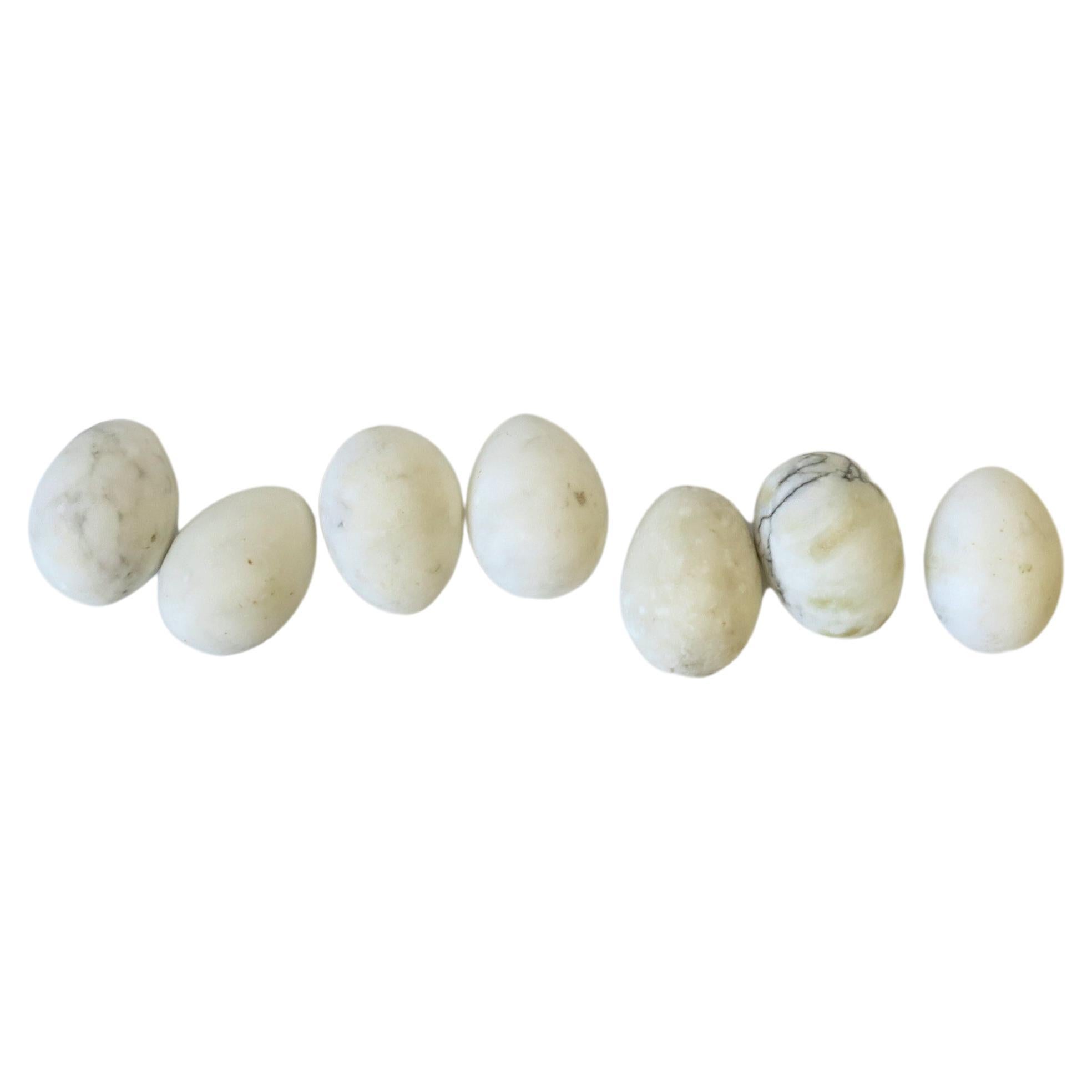 Italian Marble Eggs, Set of 7 For Sale at 1stDibs
