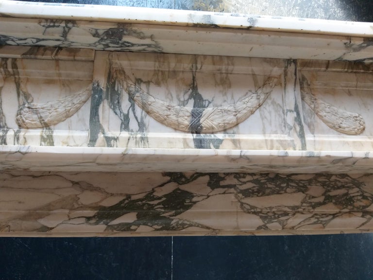 FIREPLACE, marble Brècie Serravezza, Exceptional For Sale at 1stDibs