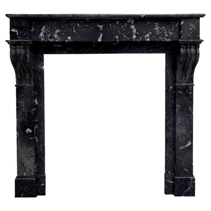 Marble fireplace mantel type Modion 19th Century For Sale at 1stDibs