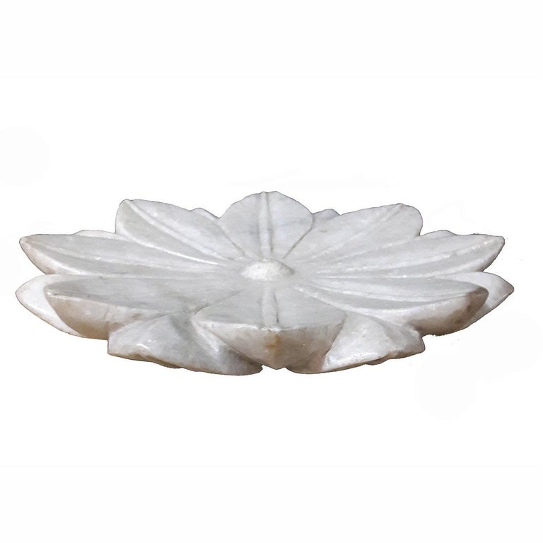 Marble Flower Plate / Vide Poche from India, Mid-20th Century For Sale ...