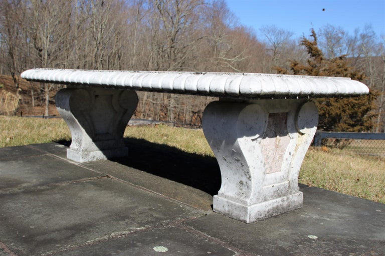 Marble Garden Bench Pair at 1stDibs | marble bench, marble garden ...