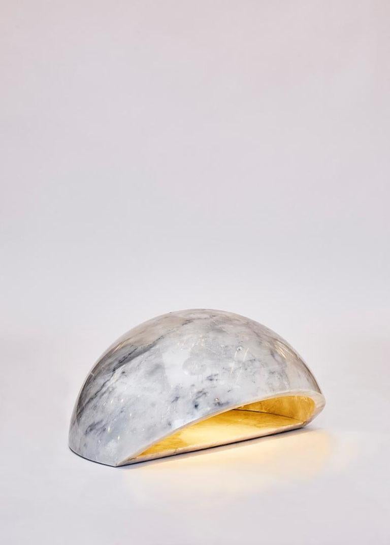Marble Half Sphere Table Lamp For Sale at 1stDibs