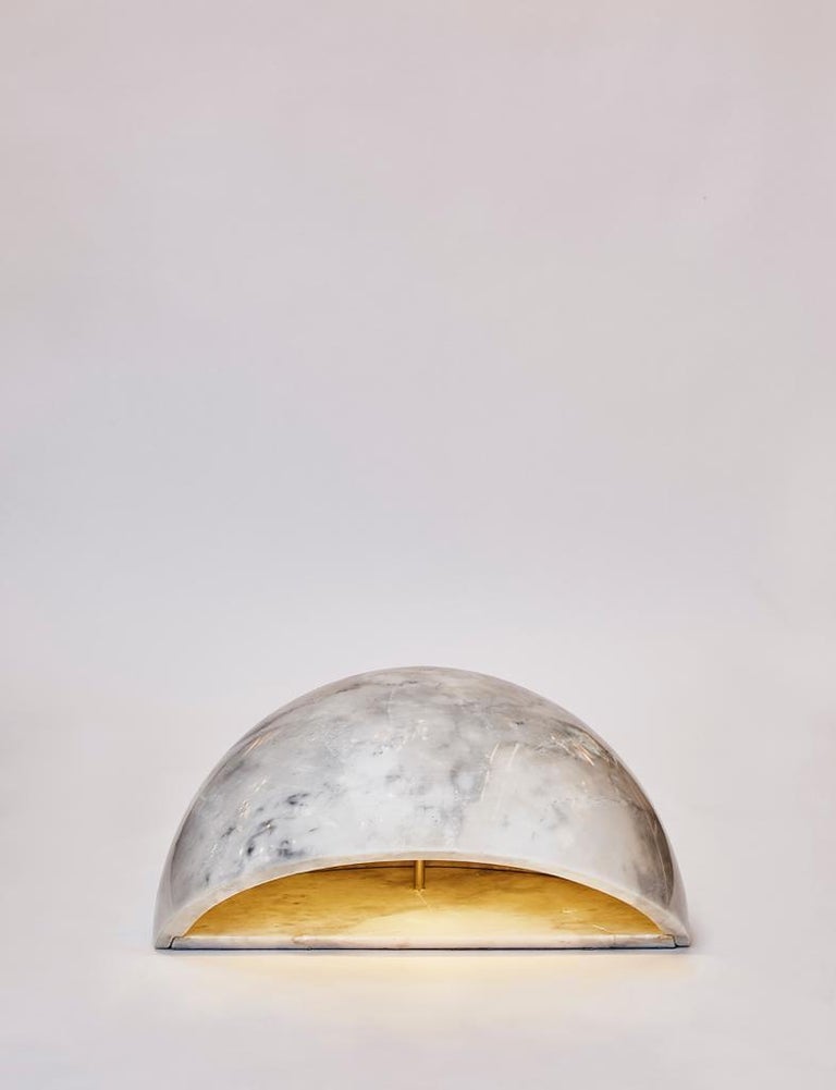 Marble Half Sphere Table Lamp For Sale at 1stDibs
