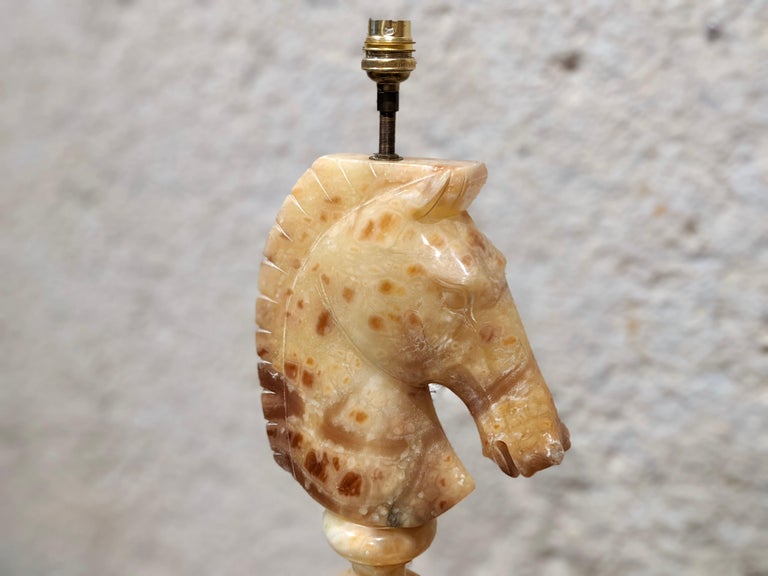 Marble "Horse Head" Lamp Base For Sale at 1stDibs