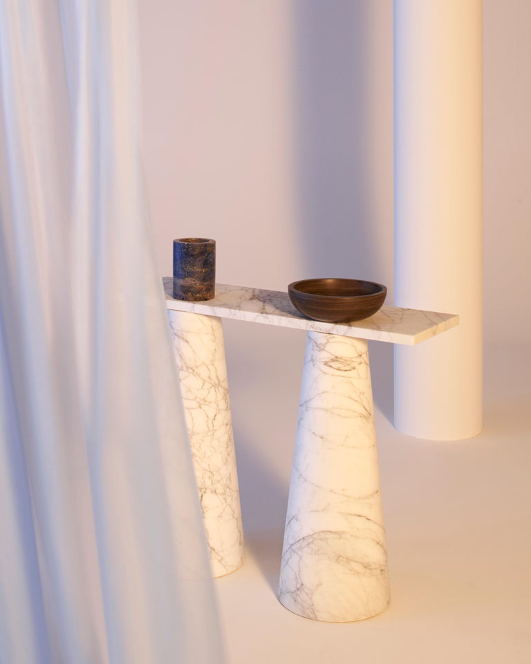 Marble Inside Out Console by Karen Chekerdjian For Sale at 1stDibs