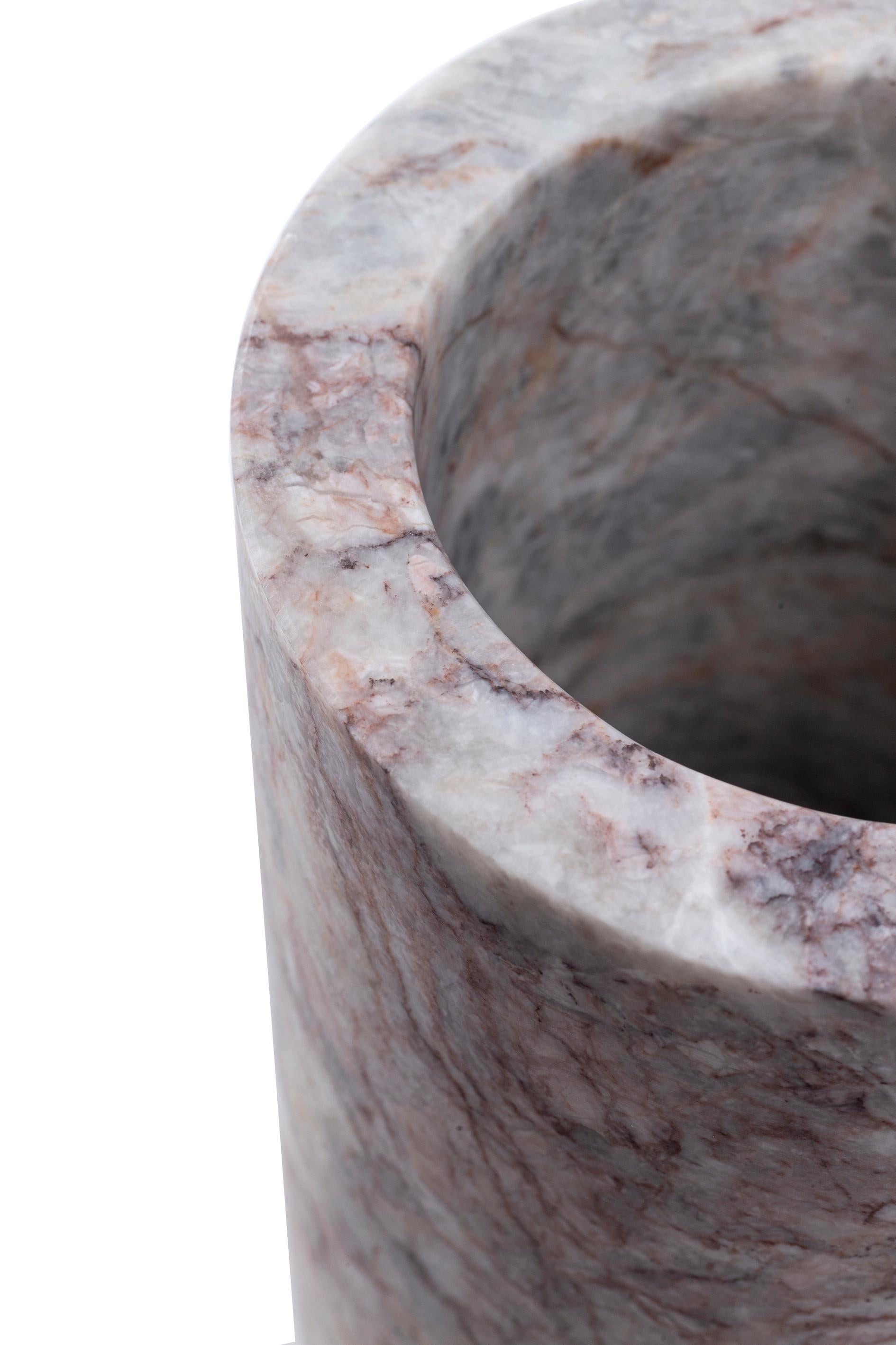 Marble Inside Out Vase by Karen Chekerdjian For Sale at 1stDibs