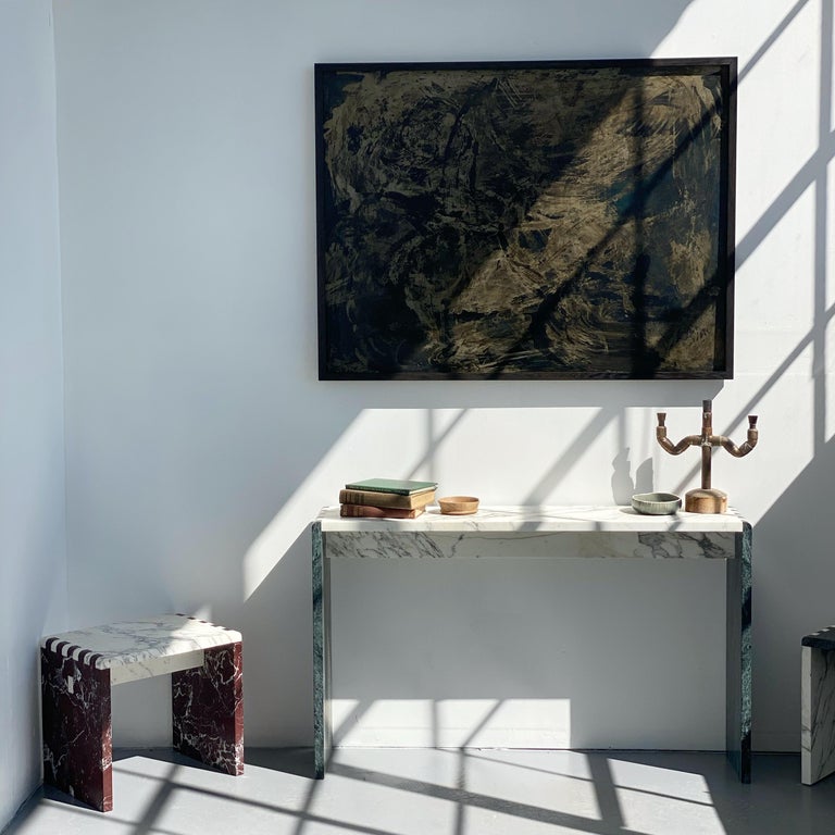 Japanese Jointed Marble Sculptural Console Table For Sale at 1stDibs