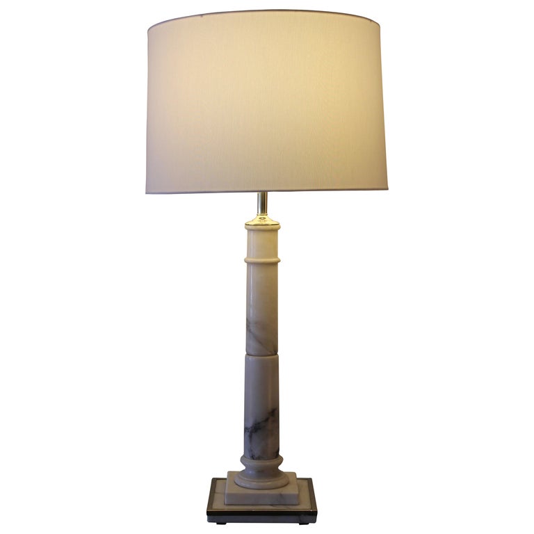 Marble Lamp, Made in Italy for I. Magnin and Company For Sale at ...