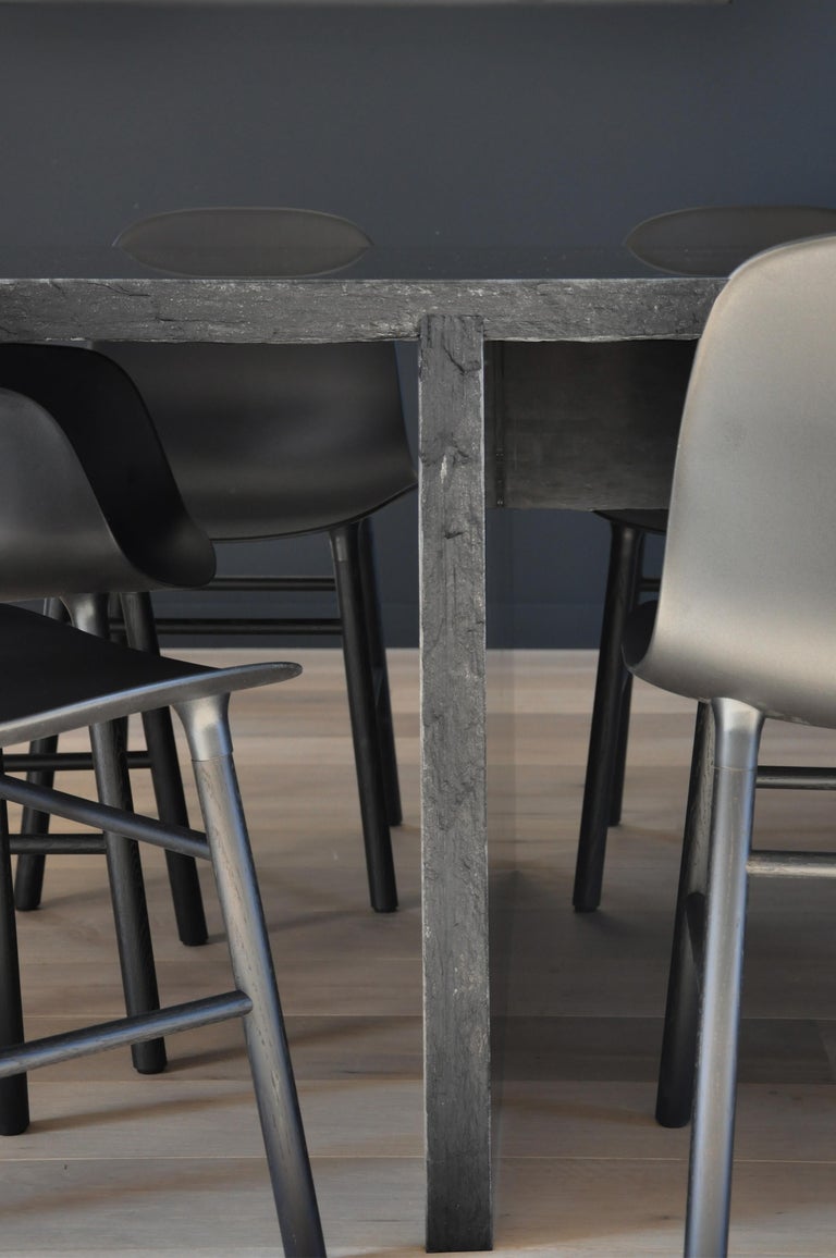 Marble Long Slate Dining Table Signed by Frédéric Saulou For Sale at ...