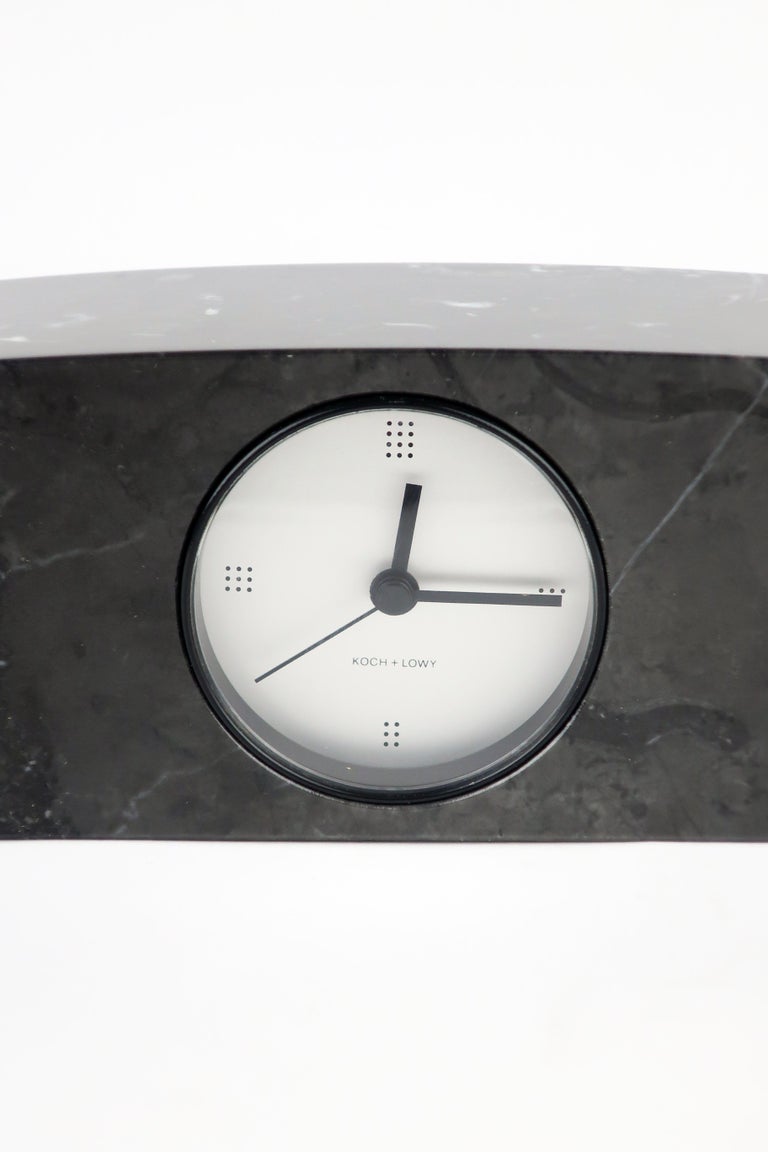 Marble Mantle Clock by Piotr Sierakowski for Koch and Lowy For Sale at ...