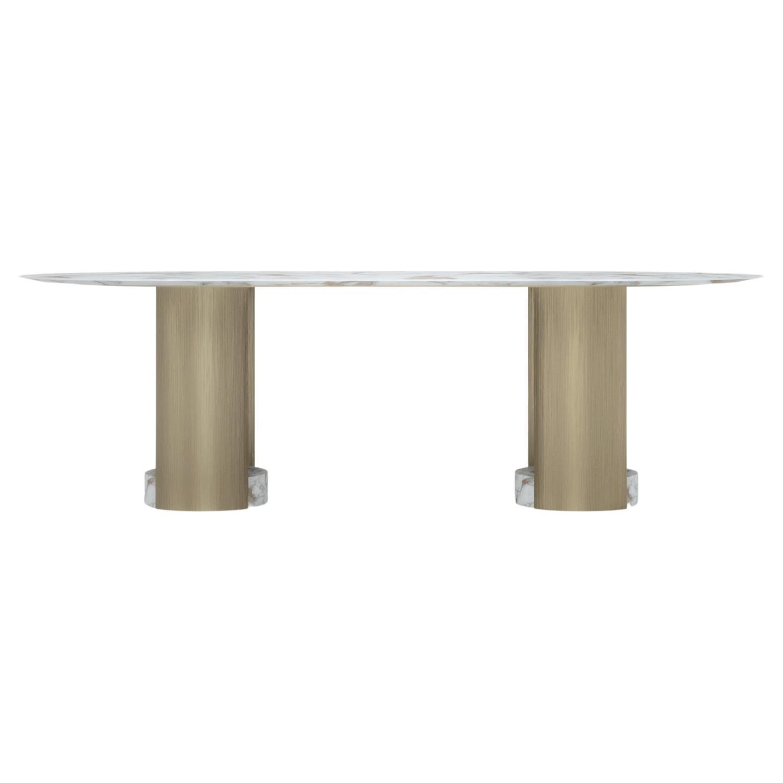 Round Marble "Delos" Dining Table, Giorgio Bonaguro For Sale at 1stDibs