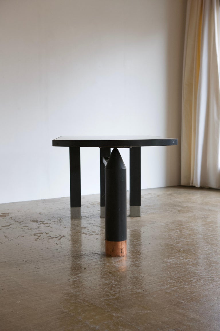 Marble and Mixed Metal Table at 1stDibs