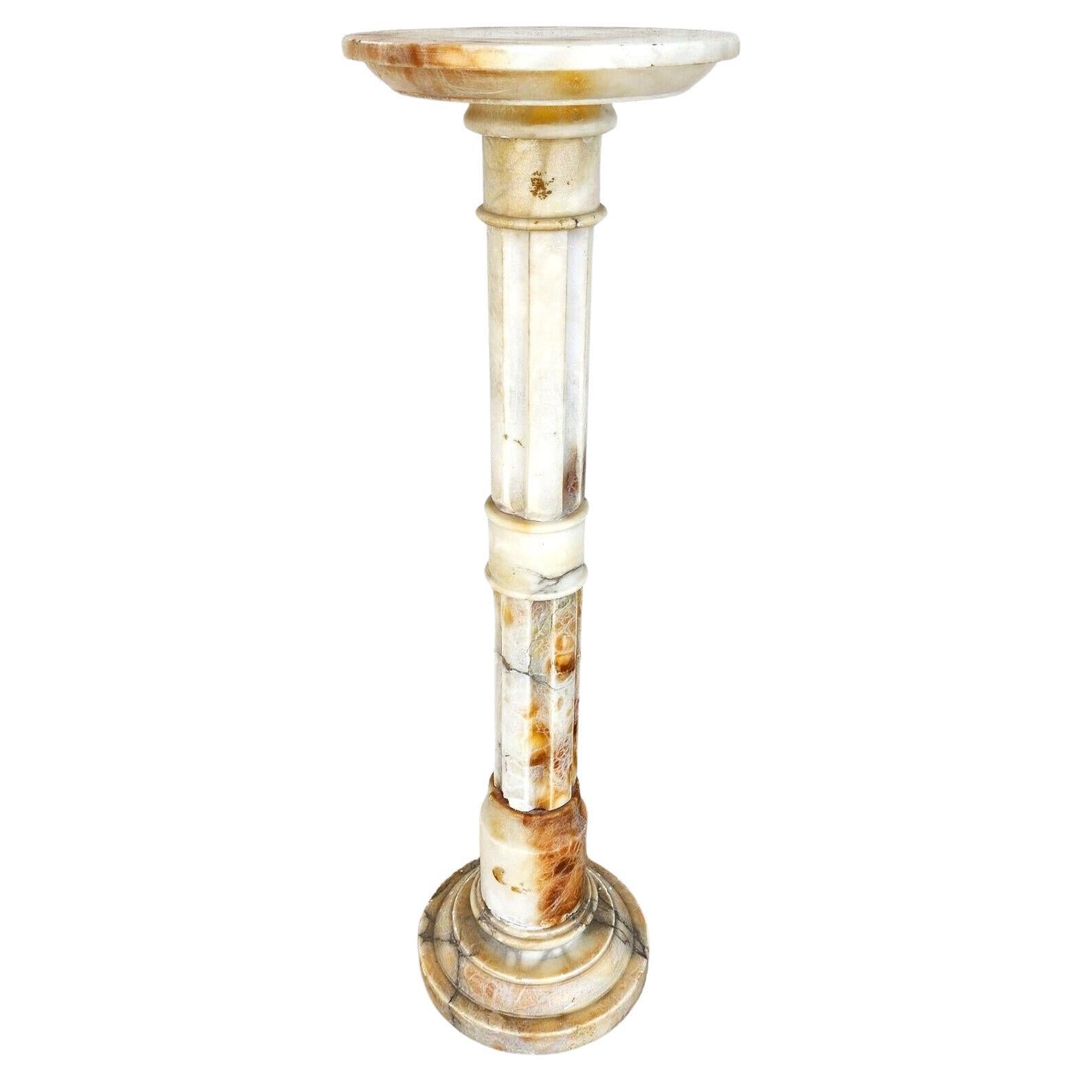 Mid-Century Modern Round Chrome Drum Pedestal Display Stand Jere Mayan ...