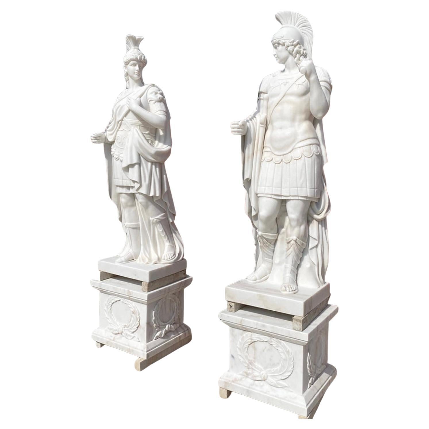 Marble Romanesque Carved Statues For Sale at 1stDibs