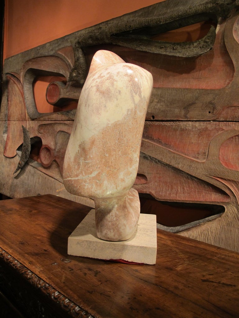 Marble sculpture "Heaume" 1977, by Mathias Liptay For Sale at 1stDibs