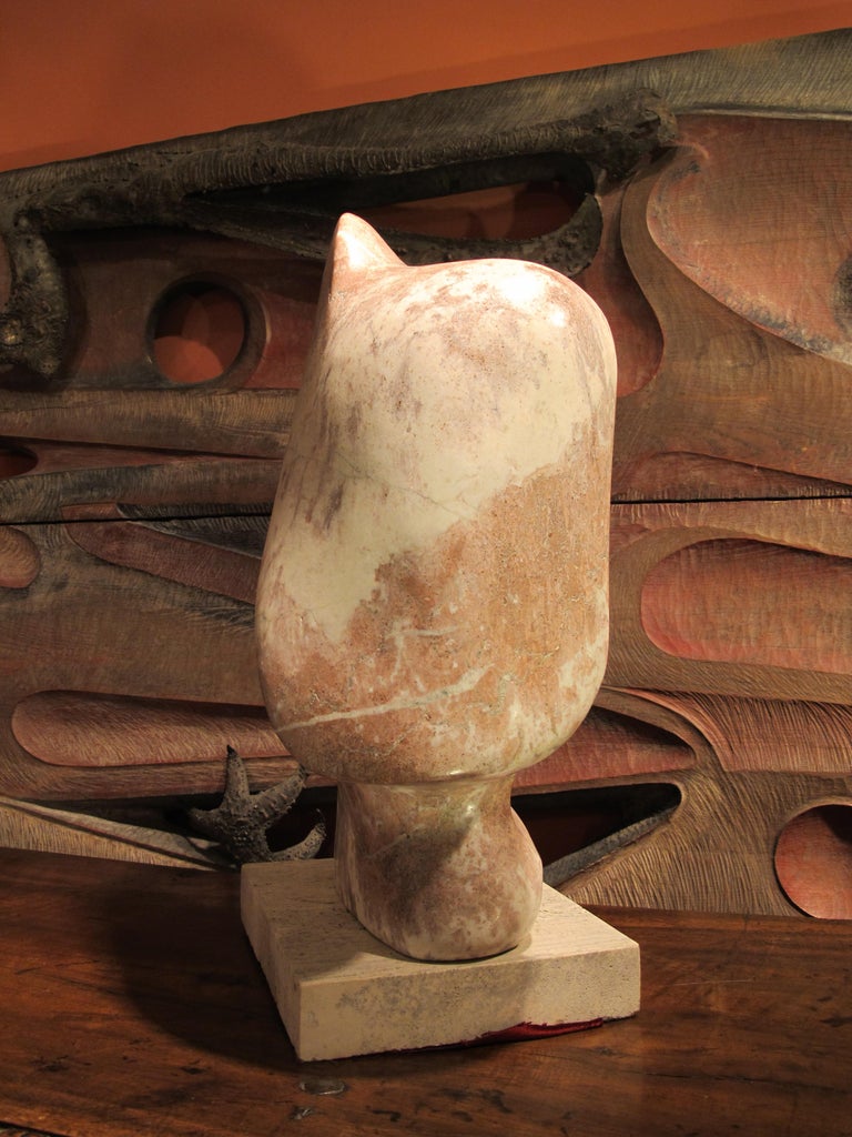 Marble sculpture "Heaume" 1977, by Mathias Liptay For Sale at 1stDibs