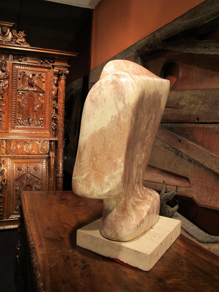 Marble sculpture "Heaume" 1977, by Mathias Liptay For Sale at 1stDibs