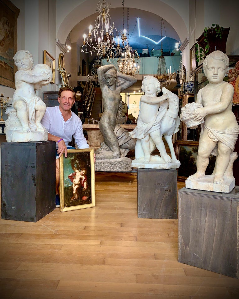 Marble Sculpture, Roman School of the 17th Century For Sale at 1stDibs