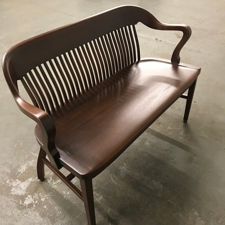 Marble and Shattuck Mahogany Bank of England Bench at 1stDibs