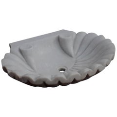 Vintage Sherle Wagner Marble Shell Pedestal Sink. at 1stdibs