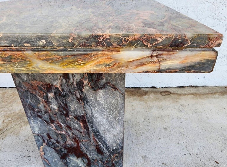 Marble Side End Accent Table Boho Vintage For Sale at 1stDibs