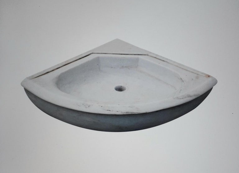 Marble Stone Sink Corner Basin For Sale at 1stDibs