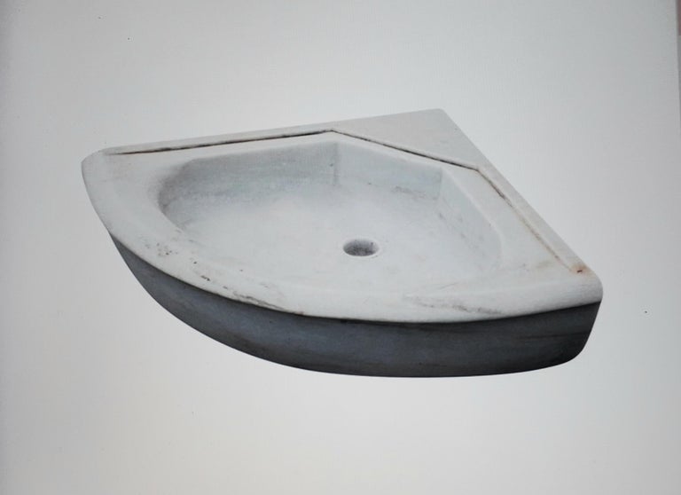 Marble Stone Sink Corner Basin For Sale at 1stDibs