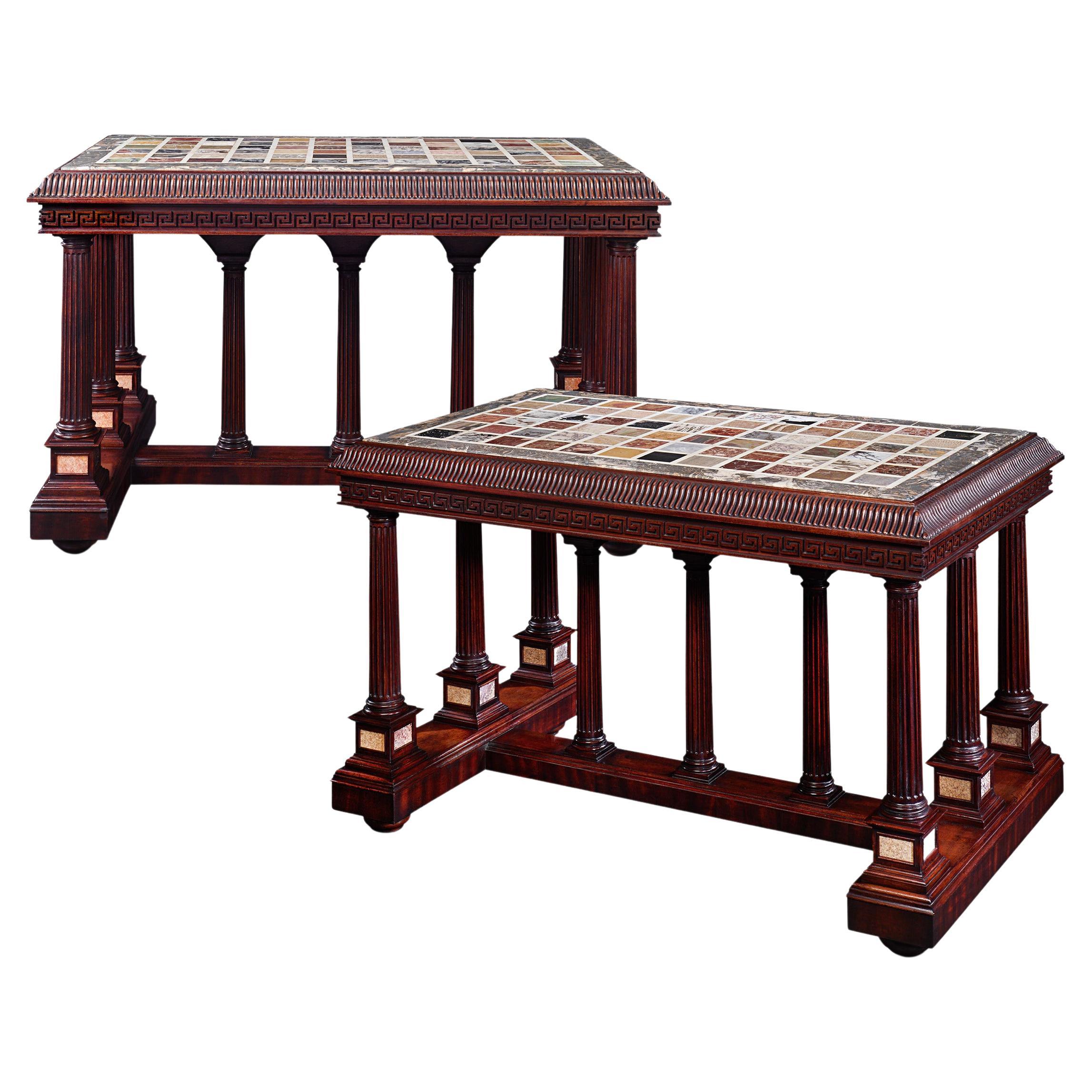 Fluted Telly Marble Console Table For Sale at 1stDibs