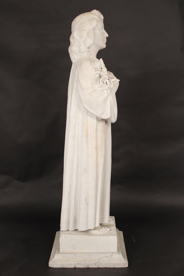 Marble Statue of a Young Girl For Sale at 1stDibs