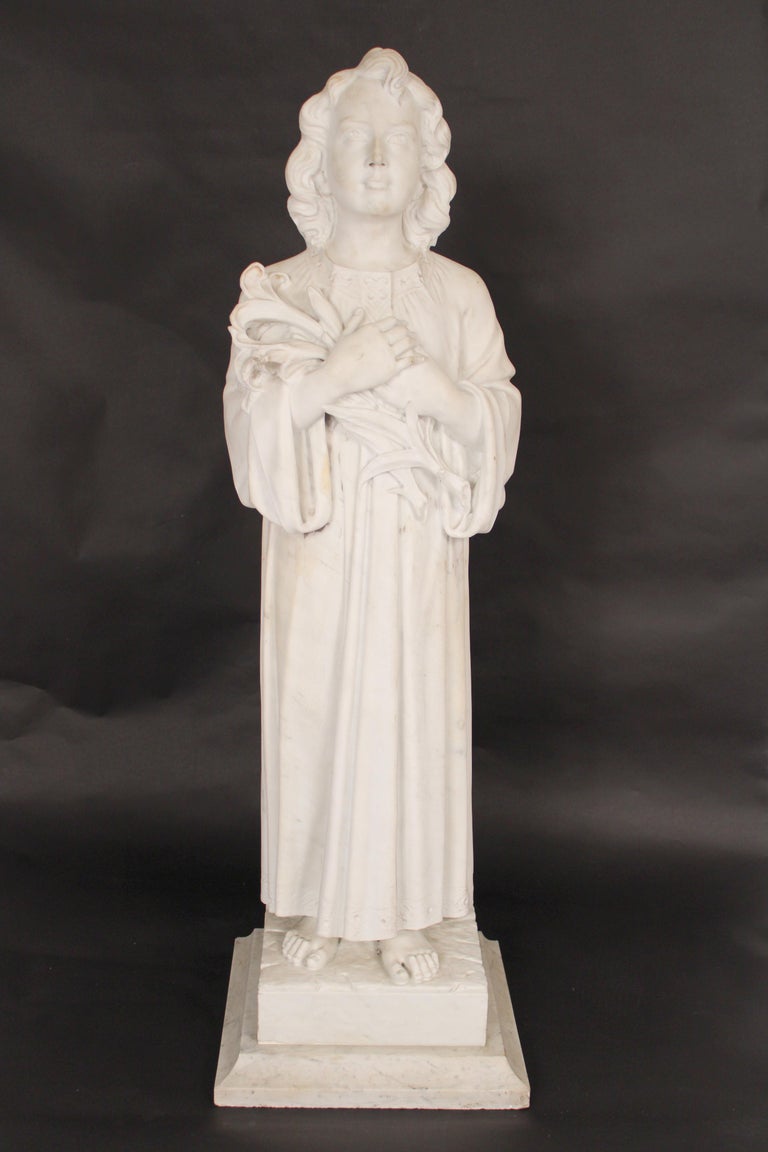 Marble Statue of a Young Girl For Sale at 1stDibs