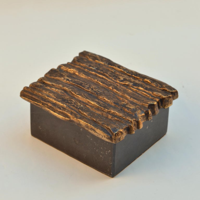 Marble Stone Box with Bronze Lid For Sale at 1stDibs