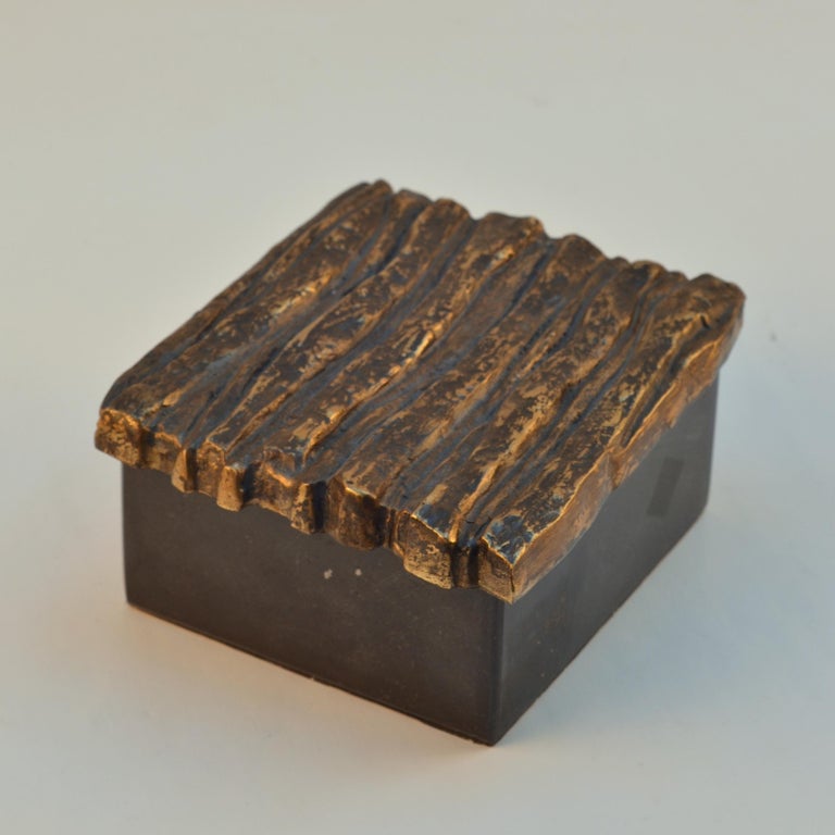 Marble Stone Box with Bronze Lid For Sale at 1stDibs