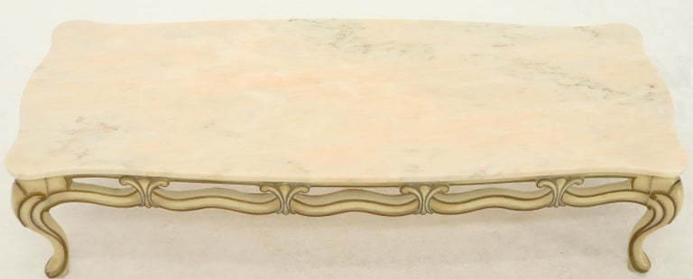 Marble to Pierced Carving Country French Provincial Coffee Table ...