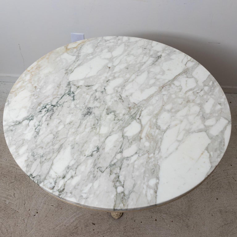 Marble Top Bistro Table at 1stDibs