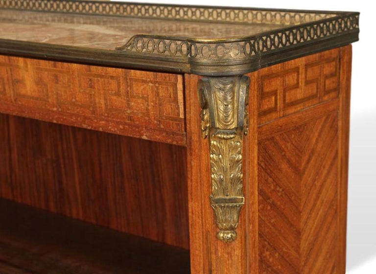 Marble Top Bronze Mounted Bookcase, French, circa 1920 with Greek Key ...