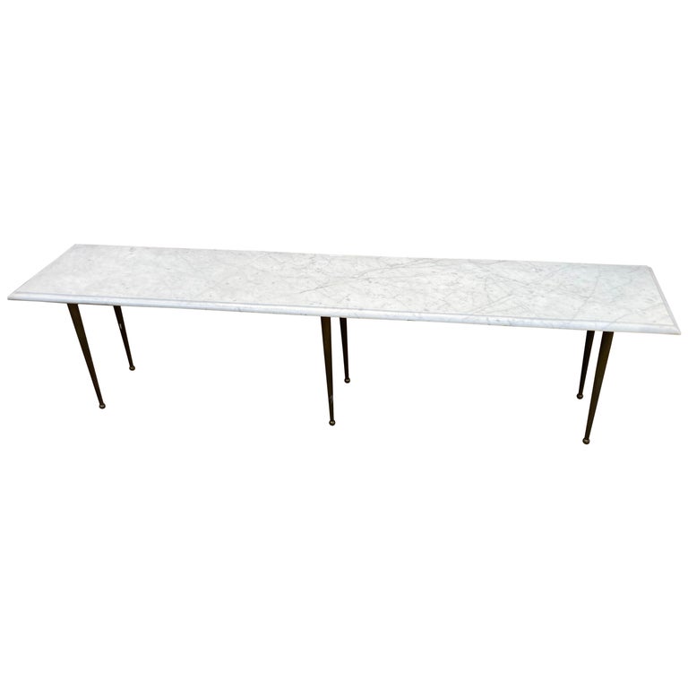 Marble-Top Coffee Table / Bench For Sale at 1stDibs