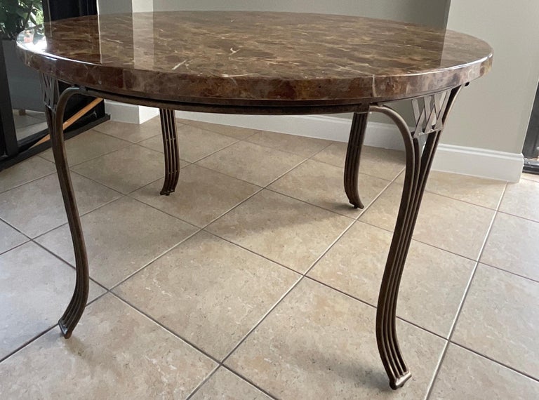 Marble Top Dining Table and 4 Chair Set For Sale at 1stDibs