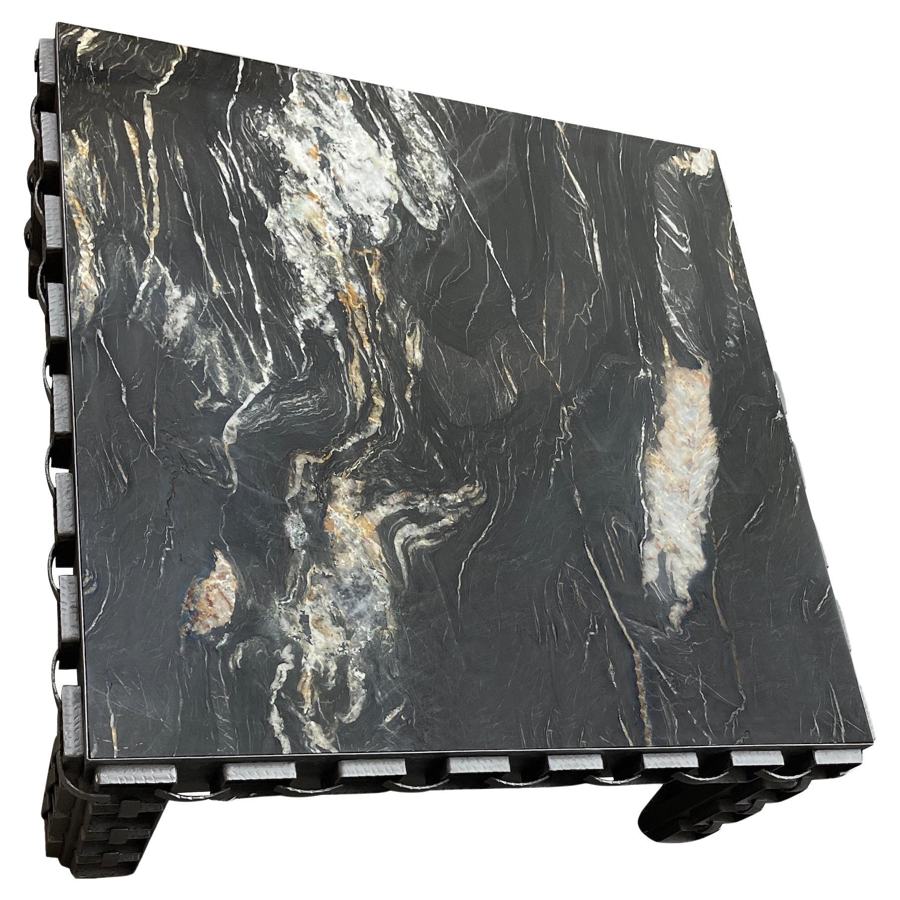 Spanish Iron Coffee Table with Green Marble For Sale at 1stDibs | iron ...