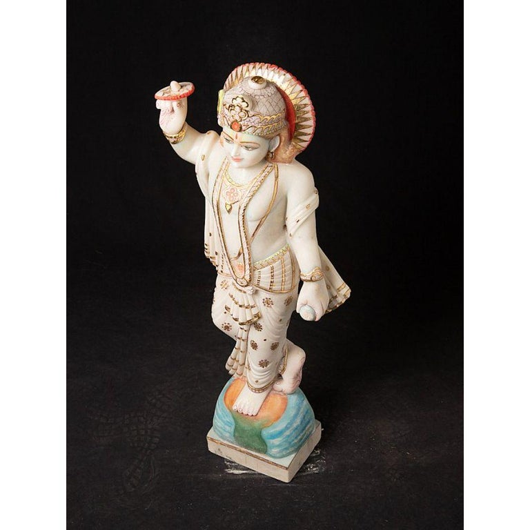 Marble Vishnu statue from India from India For Sale at 1stDibs