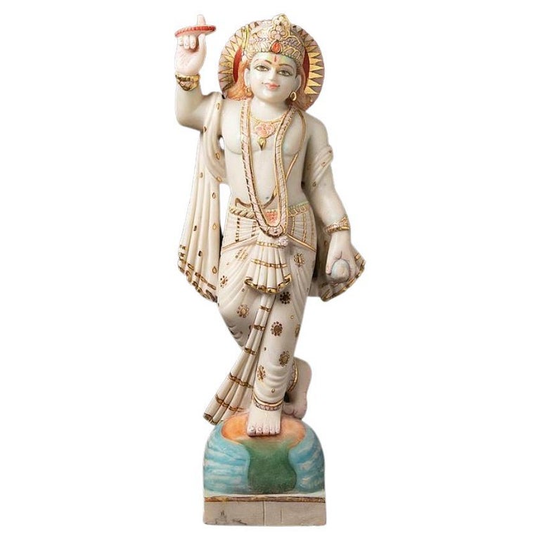 Marble Vishnu statue from India from India For Sale at 1stDibs