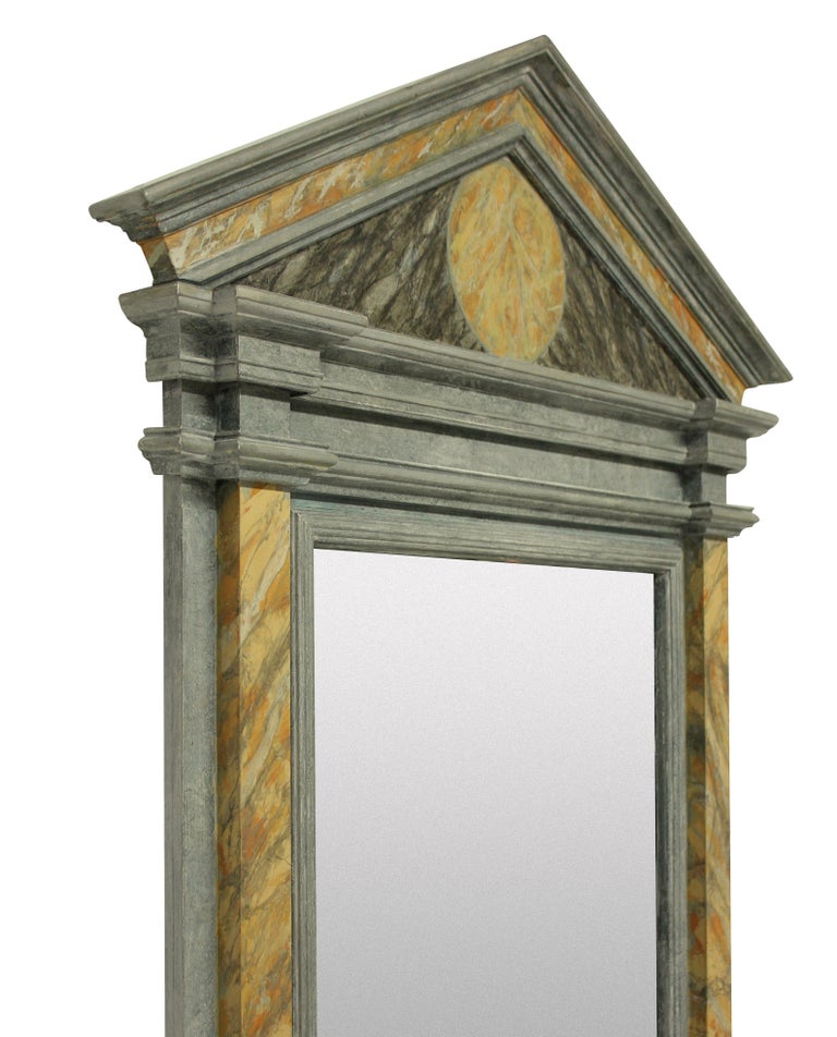 Marbled Roman Style Mirror For Sale at 1stDibs