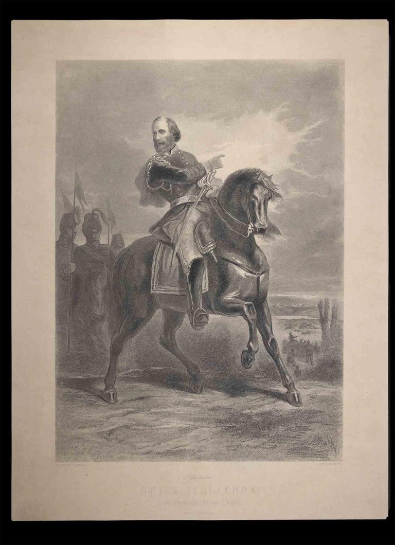 Marc Antoine Claude Monnin - L'Unité Italienne - Lithograph by Marc ...